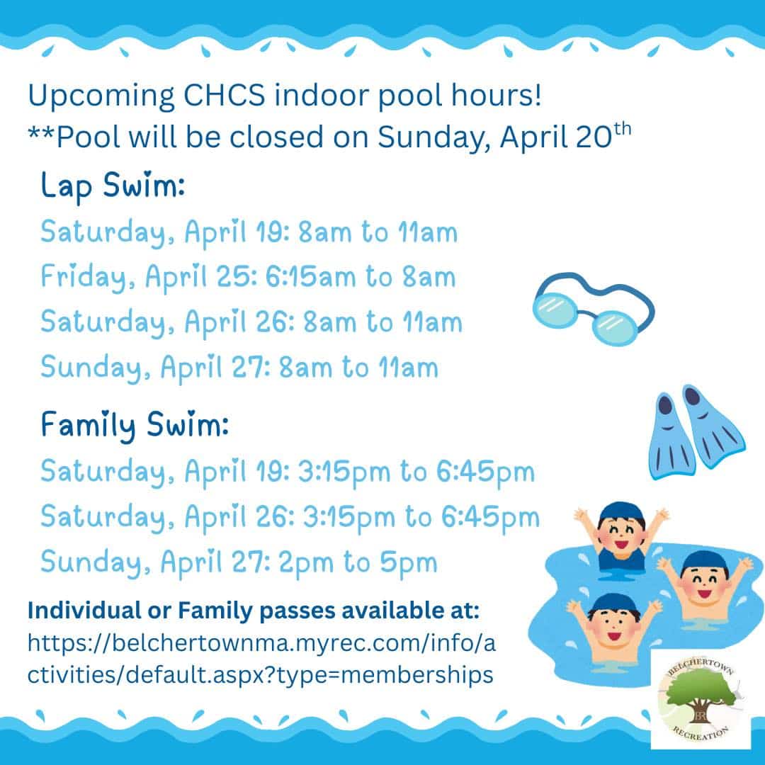 CHCS Indoor Pool Hours: Lap & Family Swim Sessions - Amherst Now