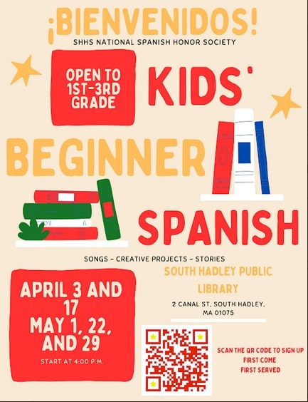 Kids' Beginner Spanish Class at South Hadley Library - Amherst Now